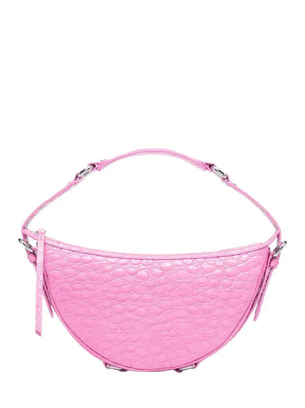 By Far Gib Leather Shoulder Bag - Fuchsia