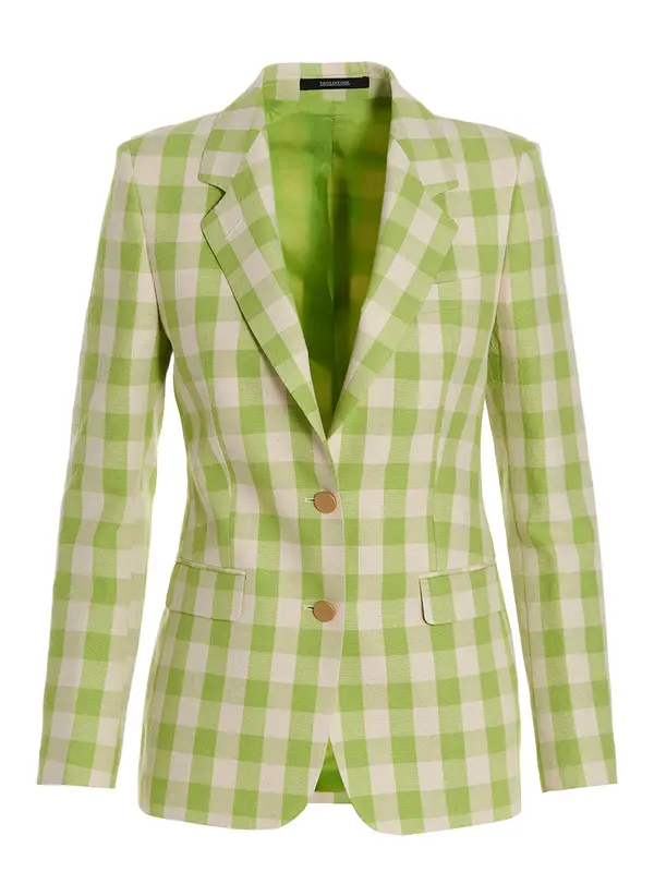 Tagliatore Parigi Checked Cotton-blend Blazer - Green