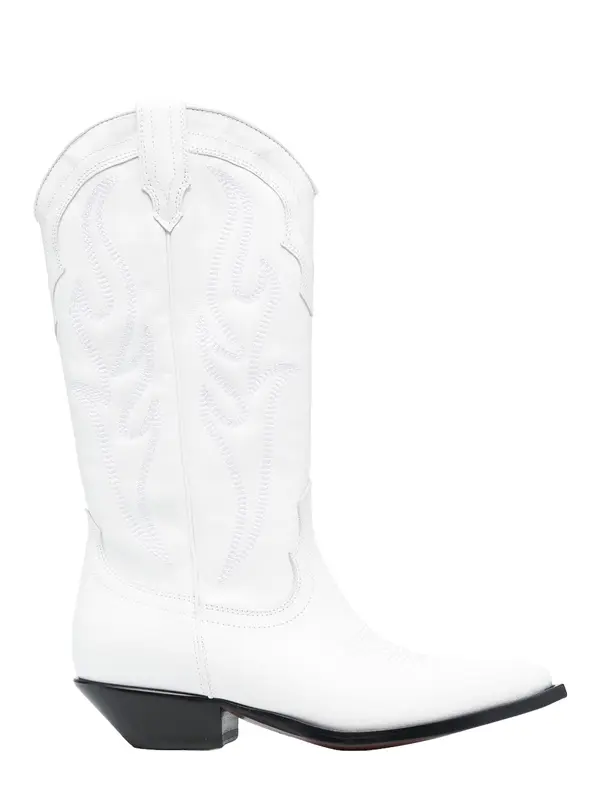 SONORA Santa Fe Leather Western Boots - White