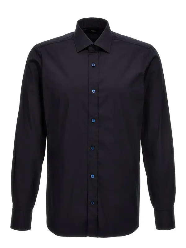 BARBA NAPOLI Poplin Shirt - Blue