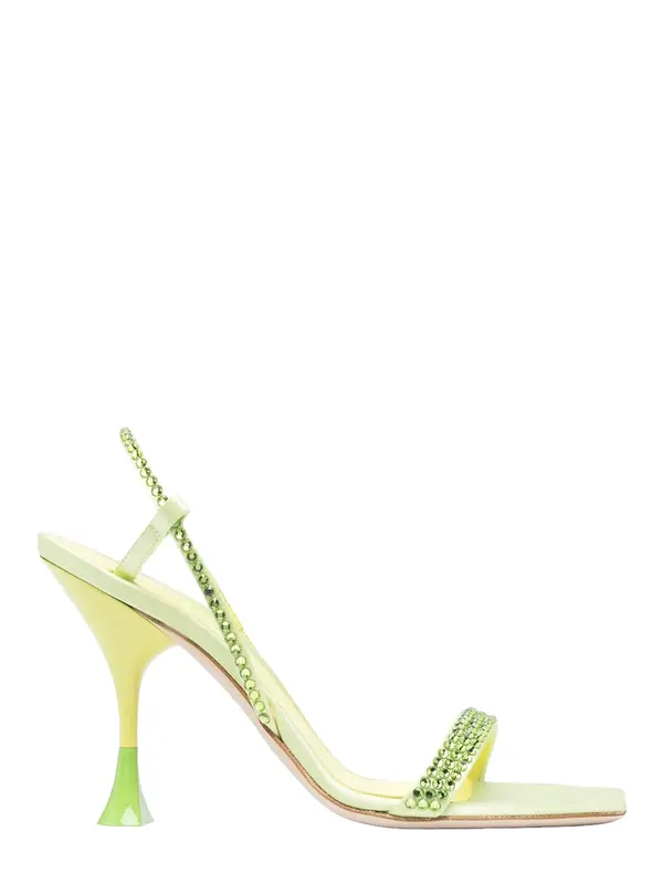 3JUIN Eloise Crystal-embellished Sandals - Green