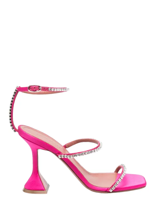 Amina Muaddi Gilda 95mm Heel Sandals - Fuchsia