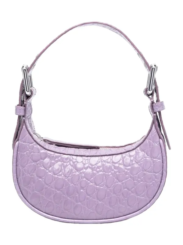 BY FAR PRE By Far Mini Soho Croco Embossed Shoulder Bag - Purple