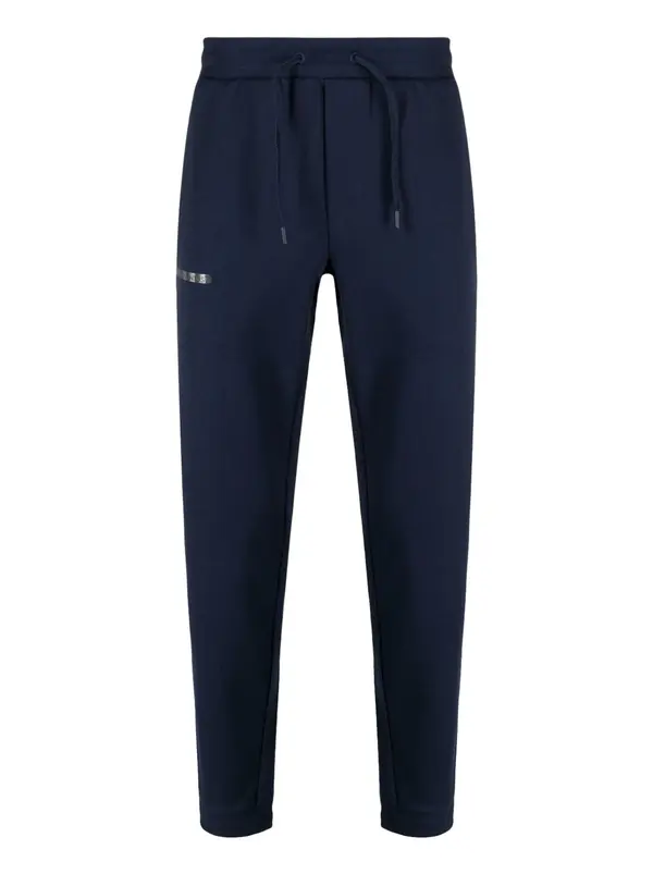 EA7 Logo Cotton Blend Sweatpants - Blue