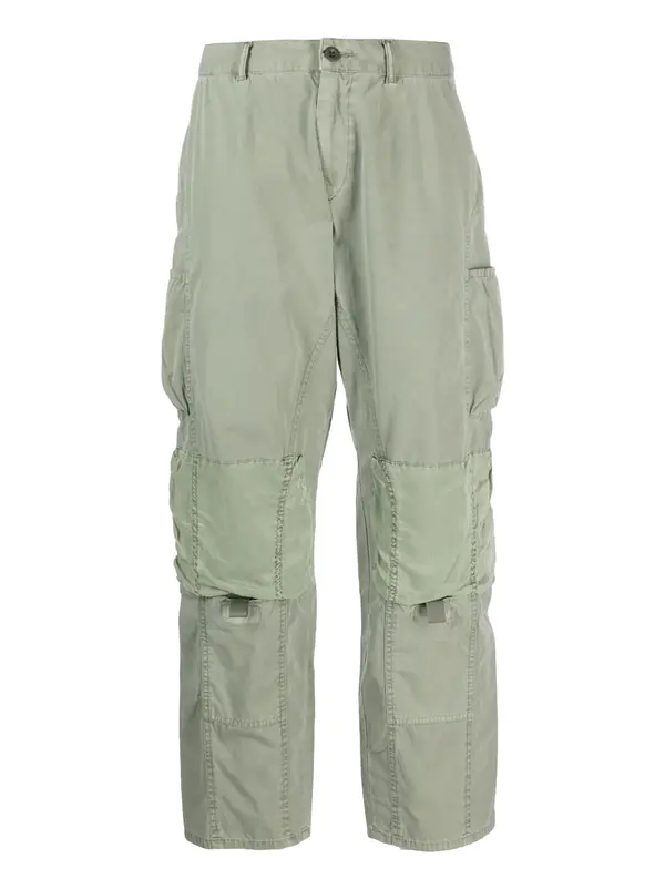 JOHN ELLIOTT PRE John Elliott Cotton Blend Cargo Trousers - Green