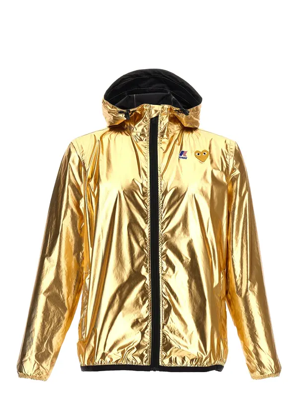 Play Comme Des Garcon X K-way Jacket - Gold