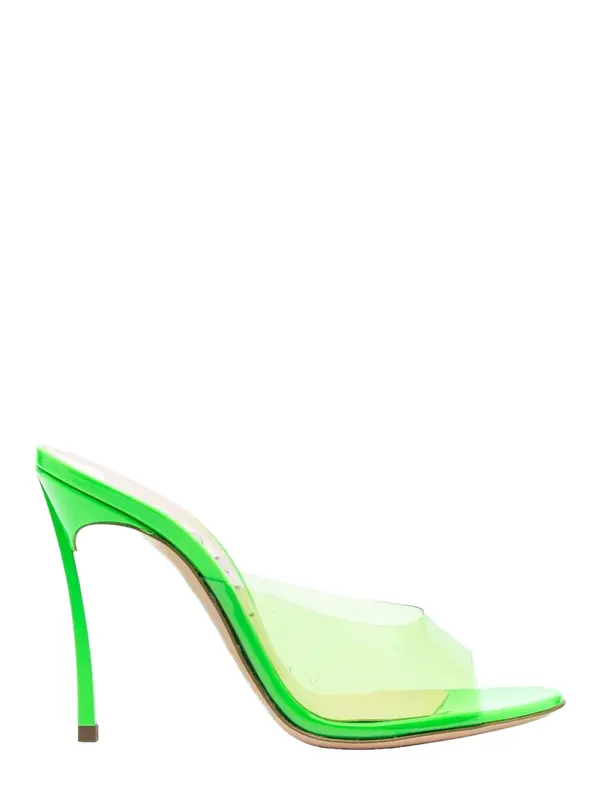 Casadei Pvc Heel Mules - Green