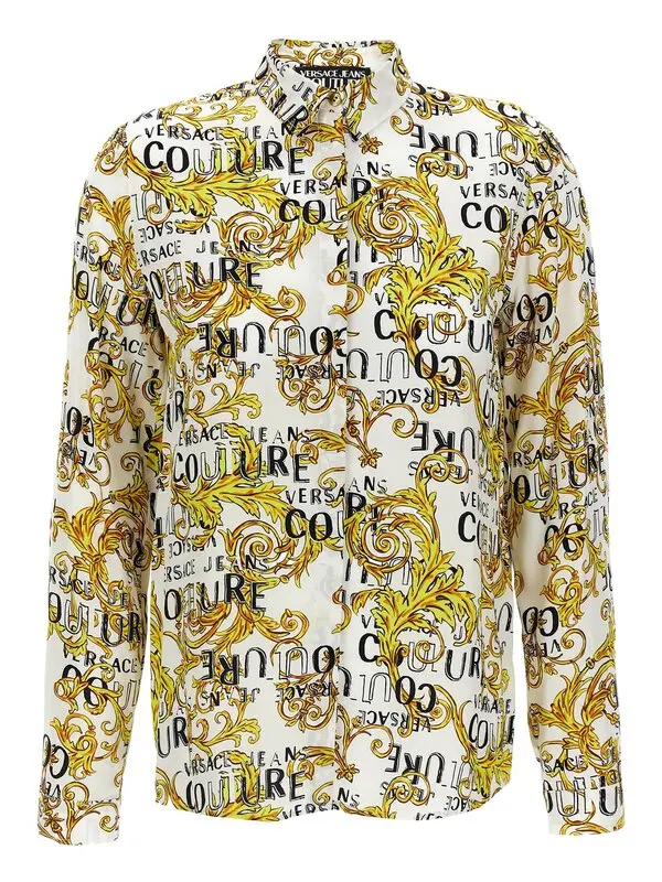 Versace Logo Viscose Shirt - Multicolor
