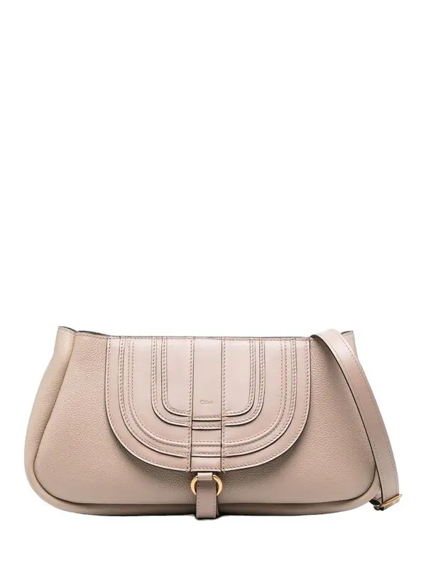 Chloé Marcie Leather Shoulder Bag - Beige