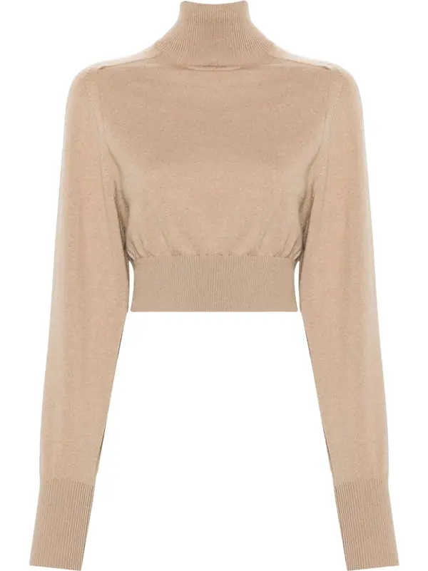 Sportmax Wool Turtleneck Sweater - Camel