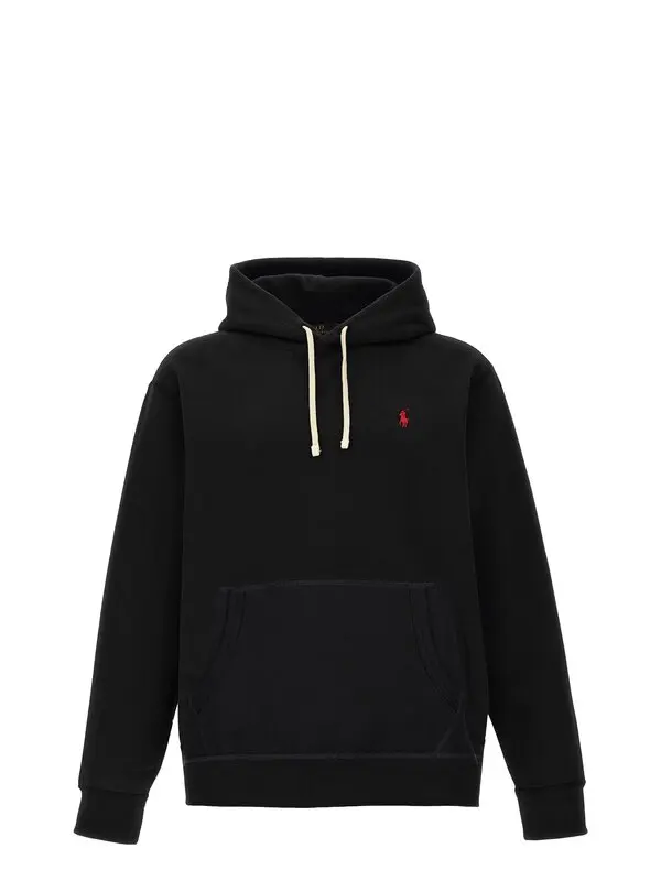 Polo Ralph Lauren Logo Fleece Hoodie - Black