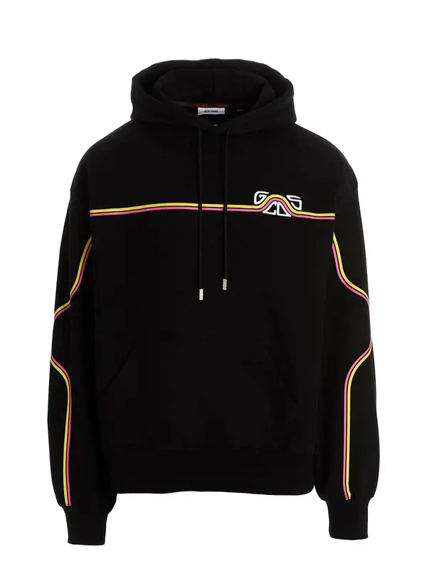 Gcds Waved Logo Hoodie - Black