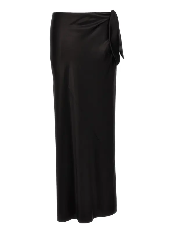 Saint Laurent Knot Maxi Skirt - Black
