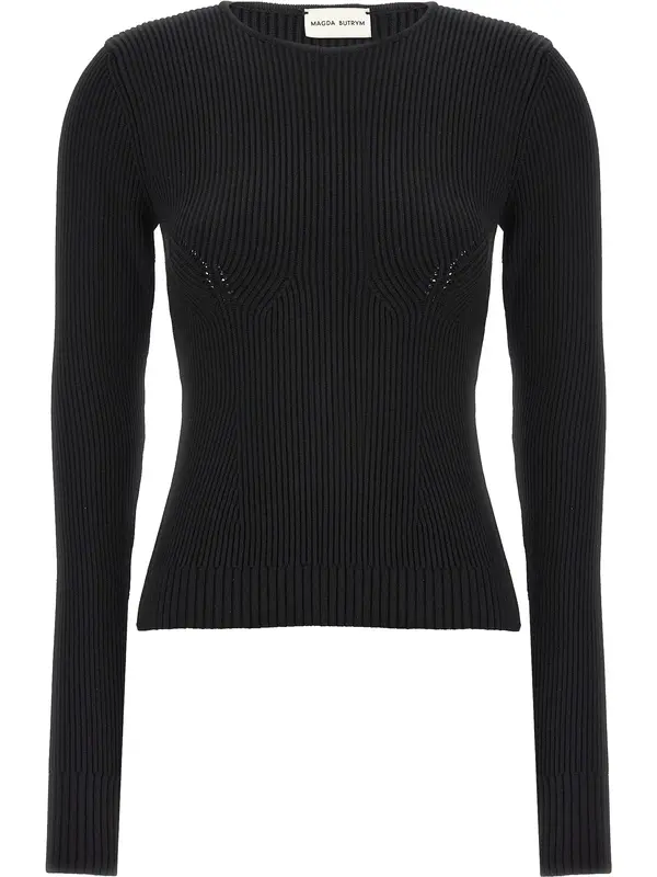 Magda Butrym 07' Ribbed Sweater - Black
