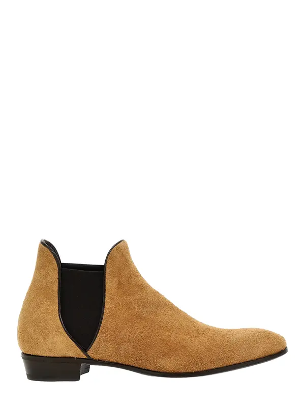 LIDFORT Desert Enamel' Ankle Boots - Beige