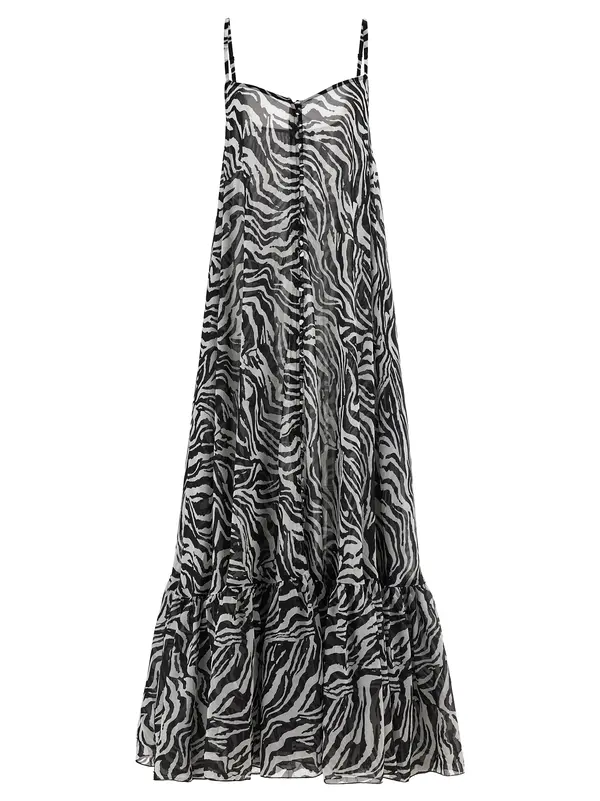 Remain Birger Christensen X Reina Olga Light Flowy Maxi Dress - White/black