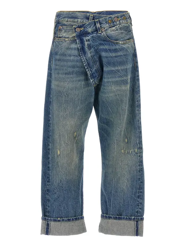 R13 Cross Over' Jeans - Blue