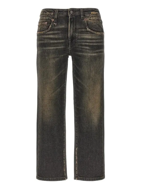 R13 Boy Straight' Jeans - Black