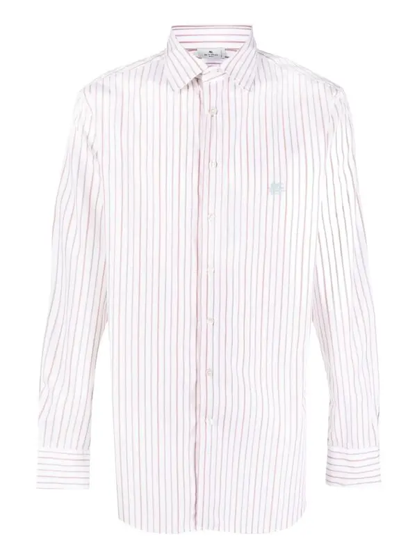 Etro Striped Cotton Shirt - Grey