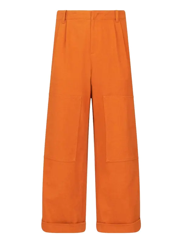 Etro Cotton Wide-leg Trousers - Red