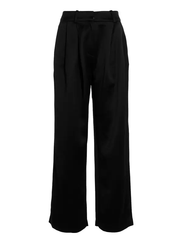 Co Pants With Front Pleats - Black