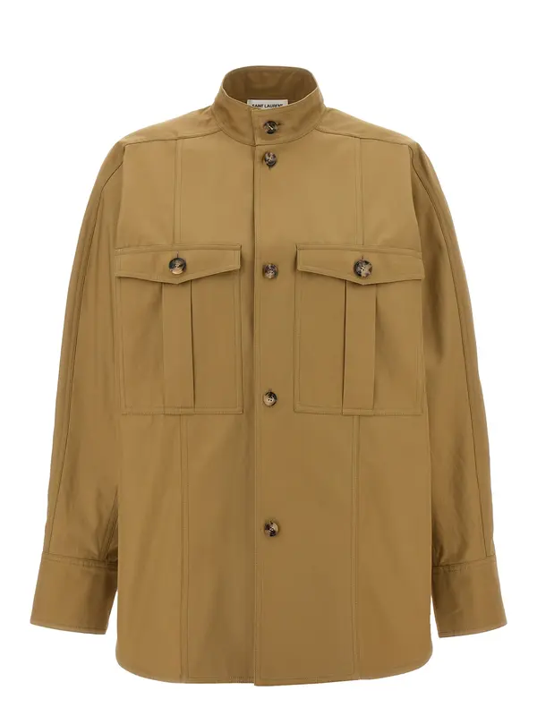 Saint Laurent Saharienne' Shirt - Beige