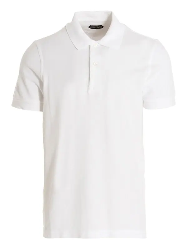 TOM FORD Piqué Cotton Polo Shirt - White
