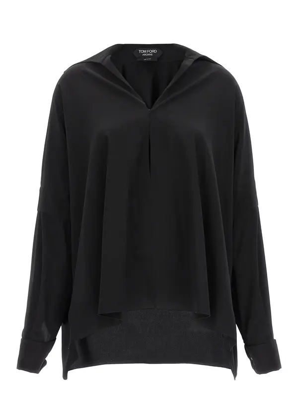 TOM FORD Crepe De Chine Shirt - Black