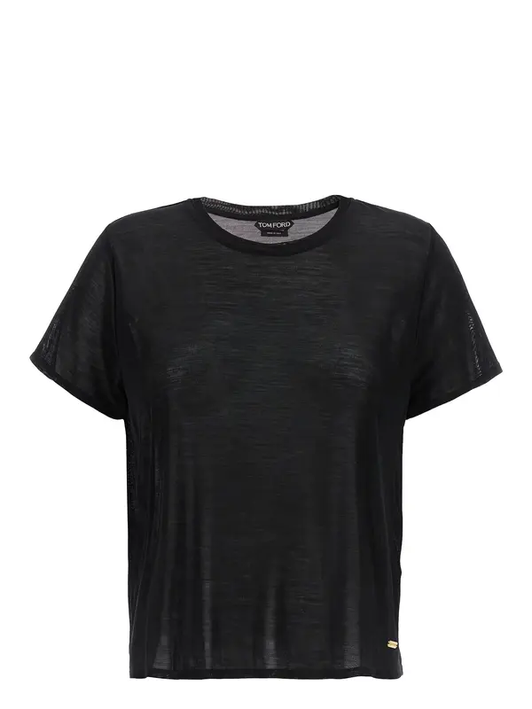 TOM FORD Silk T-shirt - Black
