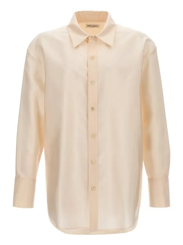 Saint Laurent Faille Shirt - Beige