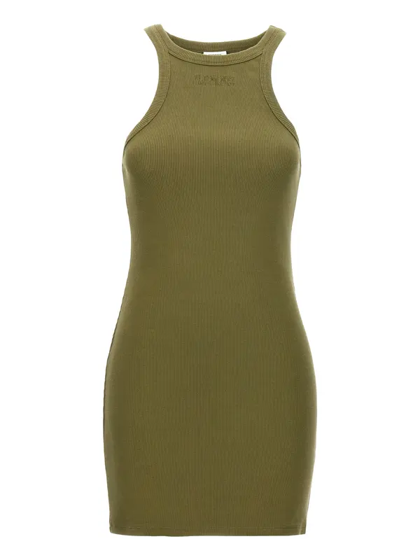 Vetements Racing Tank Top' Ribbed Dress - Green