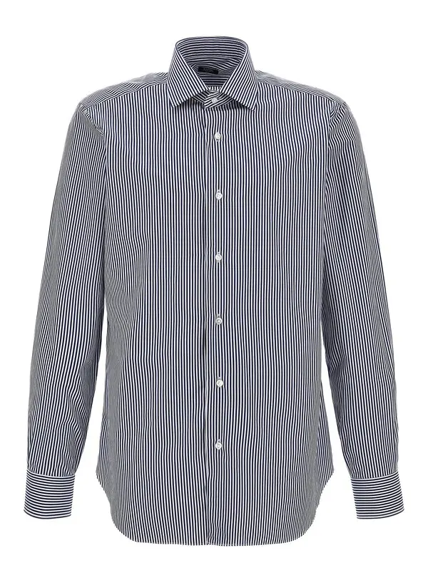 BARBA NAPOLI Striped Shirt - Blue