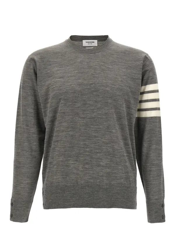 Thom Browne 4-bar Sweater - Gray
