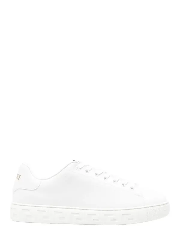 Versace Greca Leather Sneakers - White