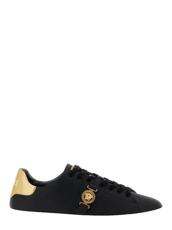 Versace Greca Low Top Sneakers - Black
