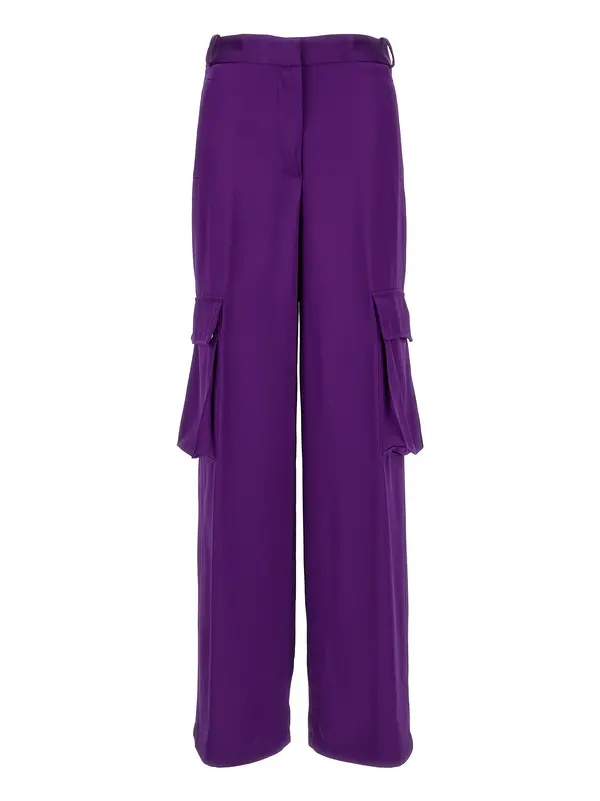 Versace Satin Cargo Pants - Purple