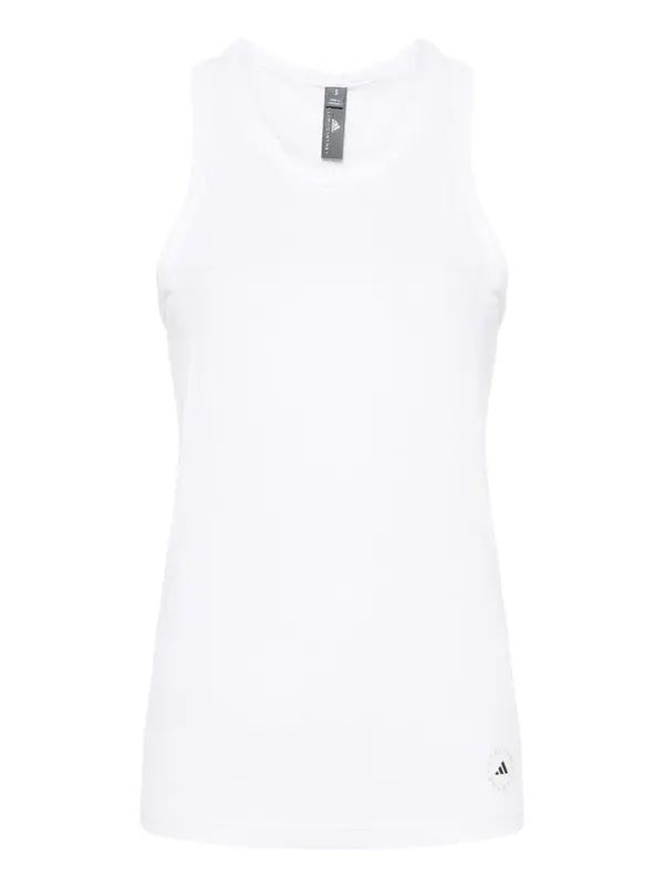 Adidas By Stella McCartney Logo Ribbed Tank Top - White
