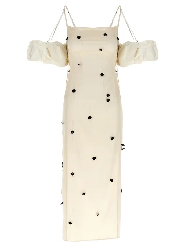 Jacquemus La Robe Chouchou Midi Dress - White/black