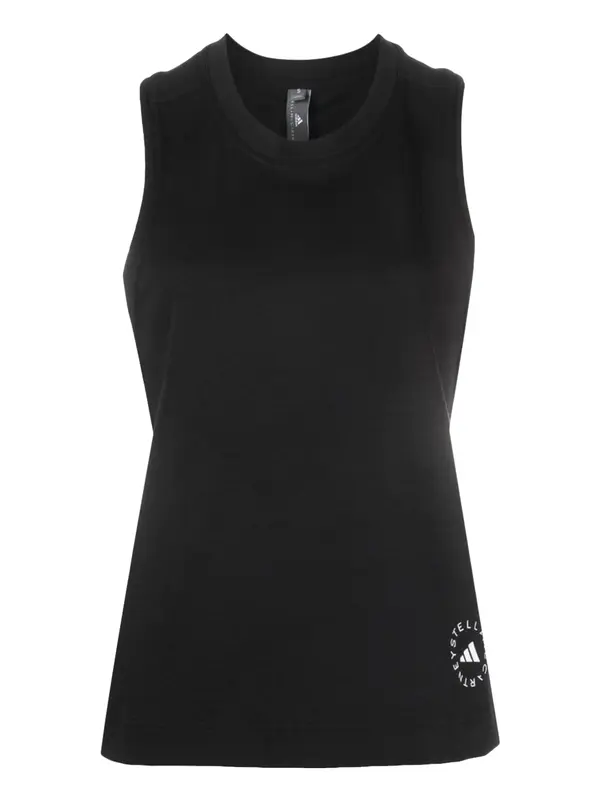 Adidas By Stella McCartney Logo Sporty Tank Top - Black