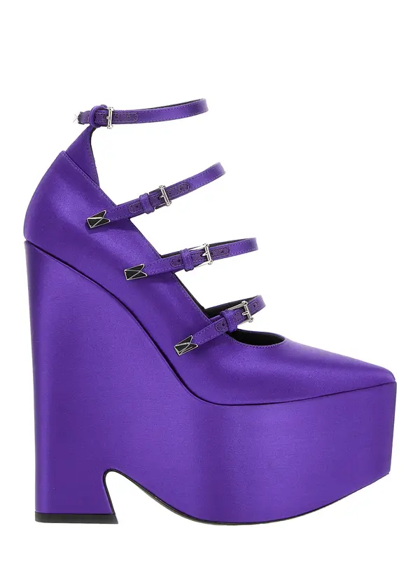 Versace Tempest Platform Pumps - Purple