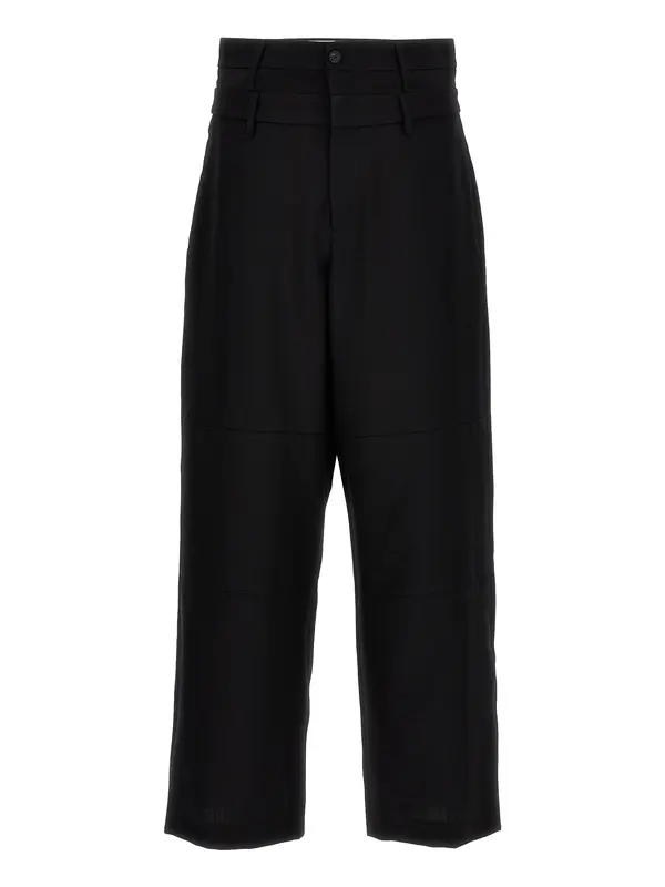 AMBUSH Double Belted Wool Pants - Black