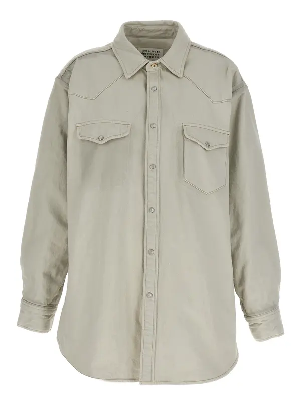 MAISON MARGIELA Padded Overshirt - White
