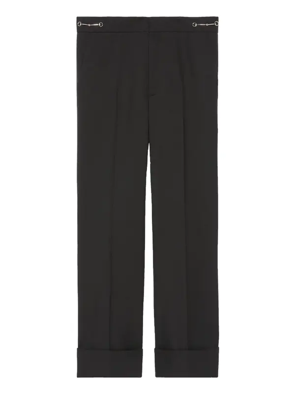 Gucci Wool Cropped Trousers - Black