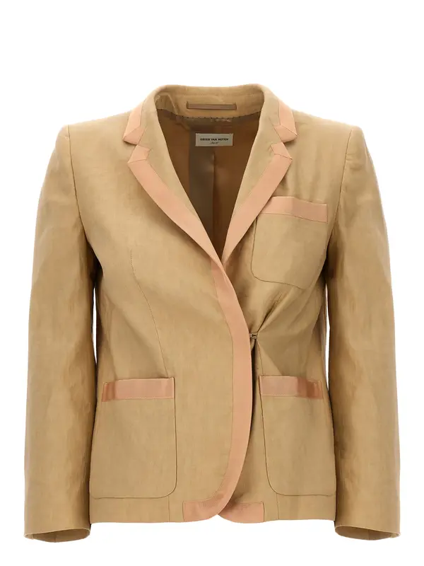 Dries Van Noten Bessie' Double-breasted Blazer - Beige