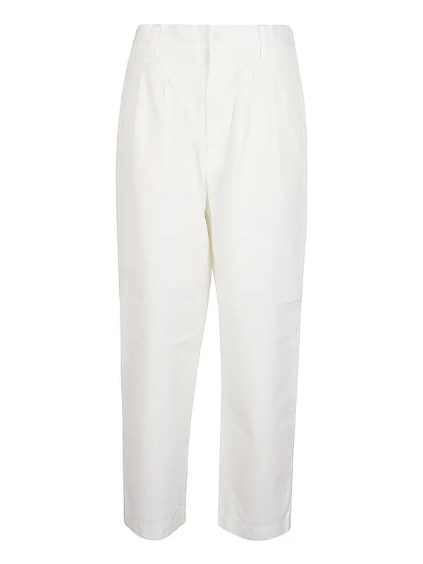SARAHWEAR Cotton Trousers - White