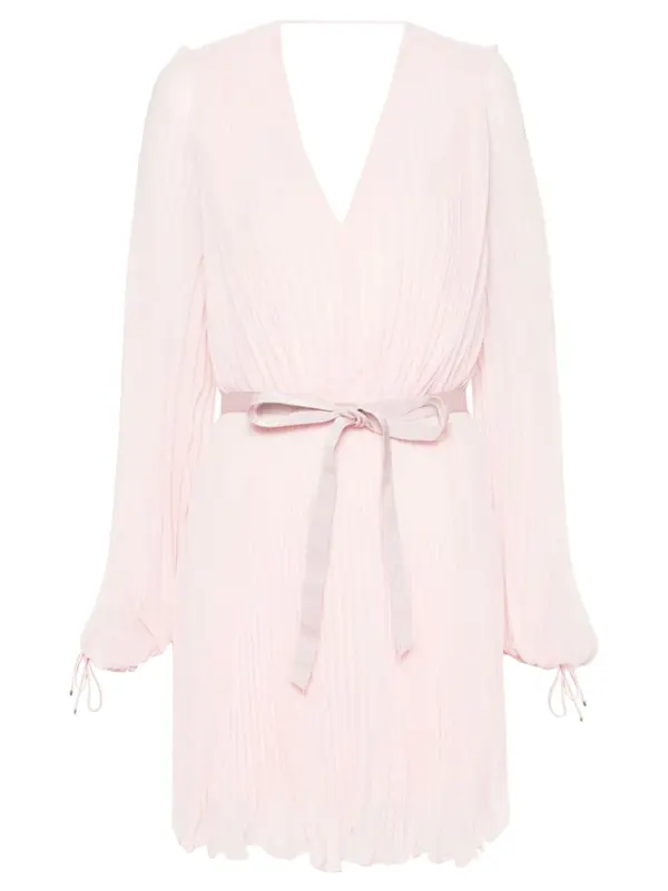 Max Mara V-neck Mini Dress - Pink