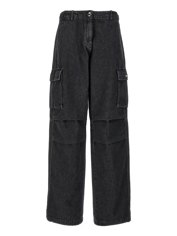 Coperni Denim Wide-leg Cargo Jeans - Black