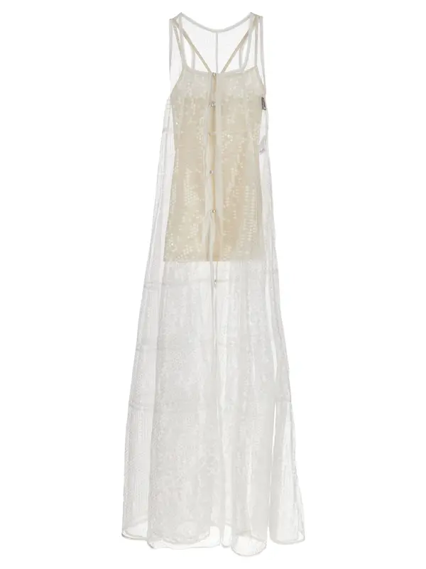 Jacquemus Le Robe Dentelle' Gown - White