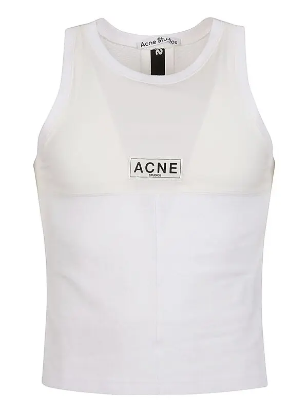 Acne Studios Logo Tank Top - White