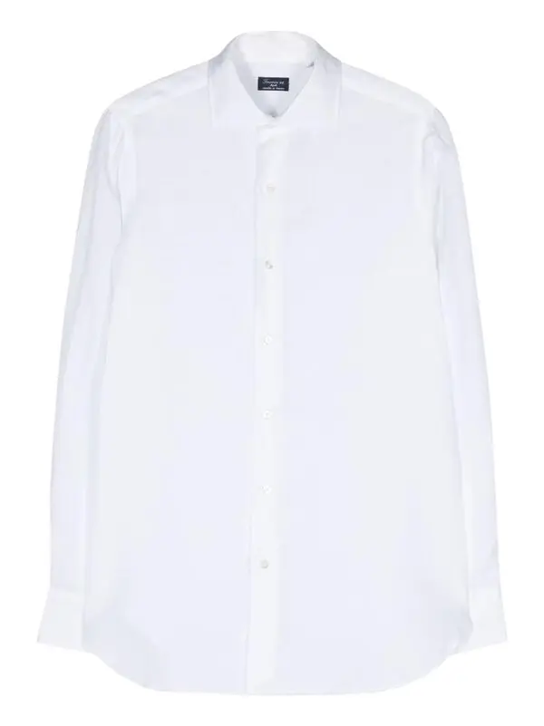 FINAMORE 1925 Cotton And Linen Blend Shirt - White